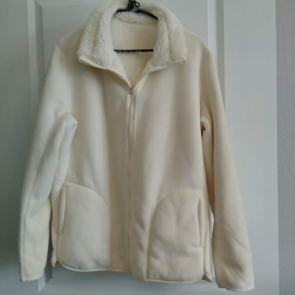 Jackets & Coats | White Sherpafleece Bomber Jacket | Poshmark